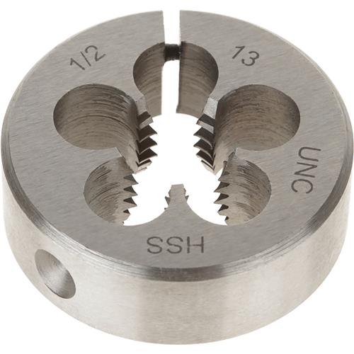 HSS Round Adjustable Split Die - 1/2"-13 x 1-1/2" - Grizzly Industrial ...