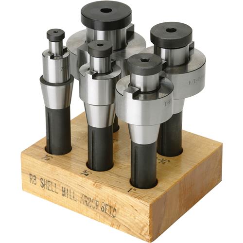 R-8 Shell End Mill Arbors - 5 pc. Set - Grizzly Industrial