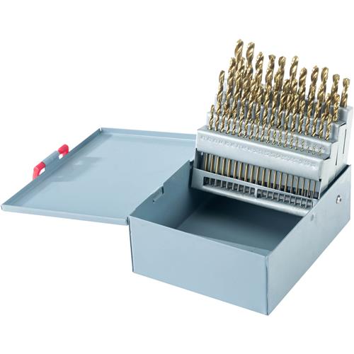 TiN Coated Drill Bit Set - 1-60 Bit Set - Grizzly Industrial