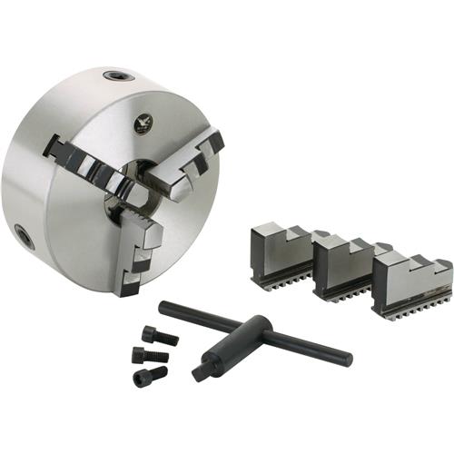 8" 3-Jaw Plain Back Scroll Chuck - Grizzly Industrial
